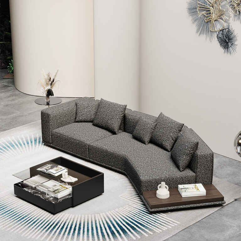 A Serpentine Leather Modern Simple Large Apartment S-shaped Sofa – QD casa